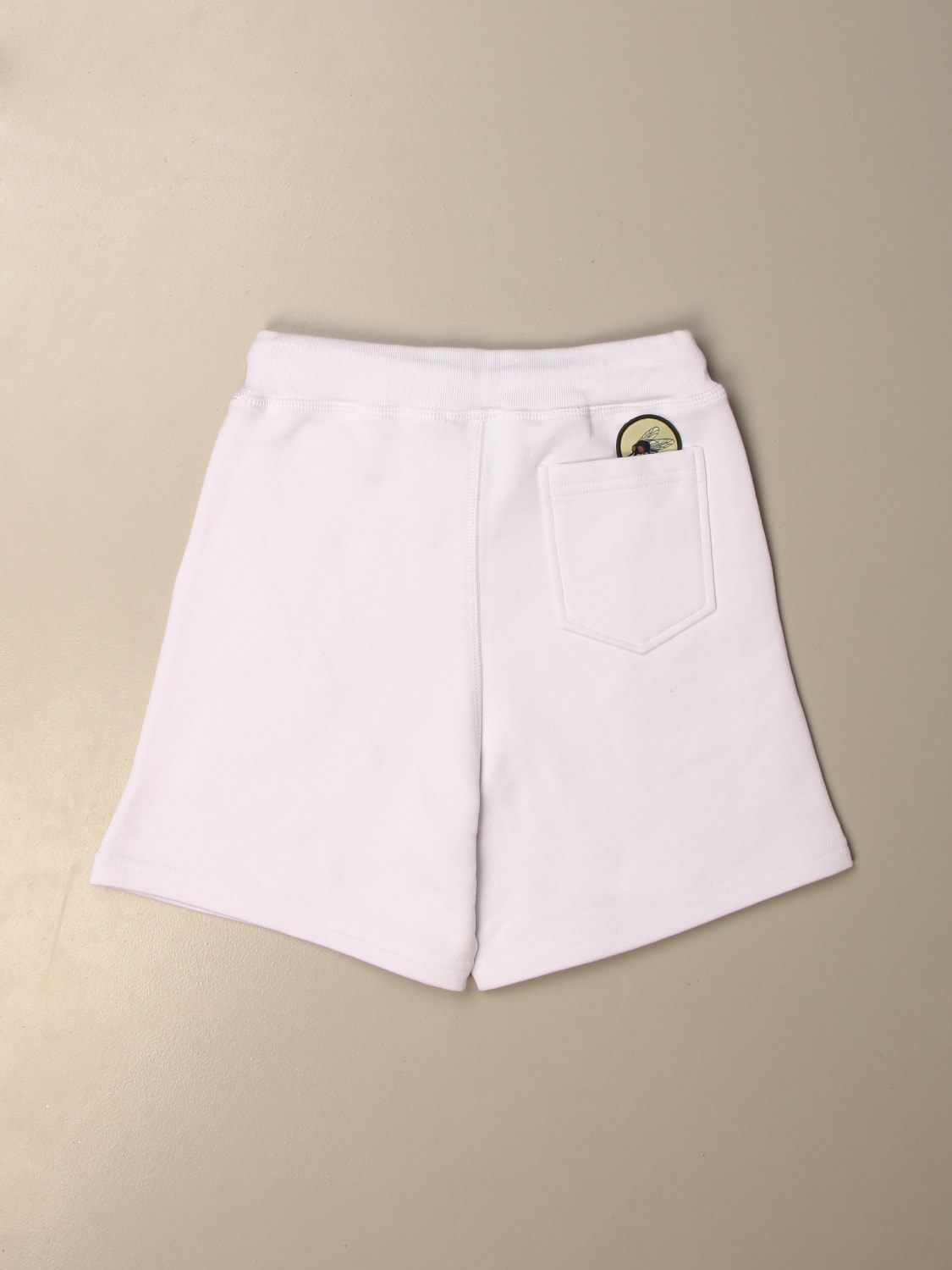 DSQUARED2 JUNIOR Outlet: jogging bermuda shorts with patches - White ...