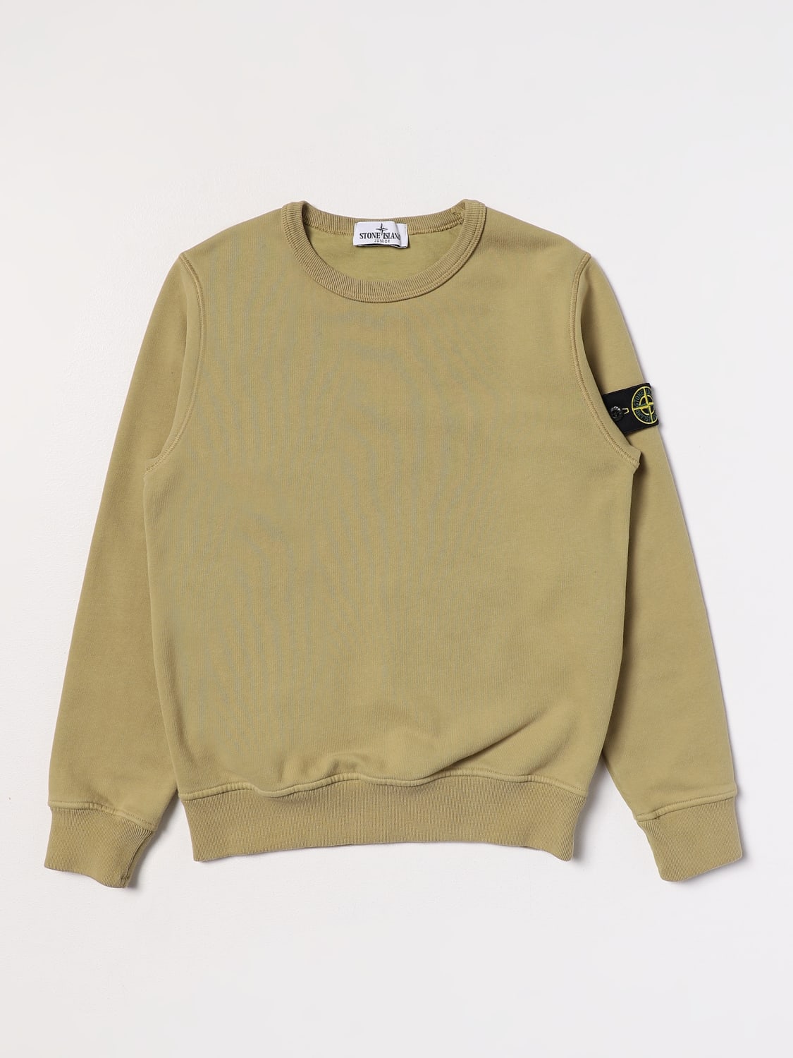 STONE ISLAND JUNIOR Outlet: Pull enfant - Vert Sapin | Pull STONE ...