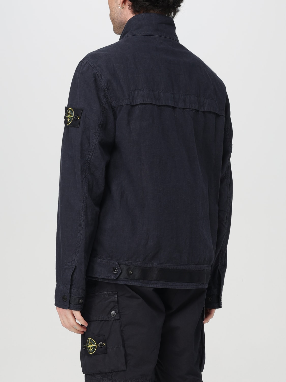 STONE ISLAND: Jacket men - Blue | STONE ISLAND jacket 42130 online at ...