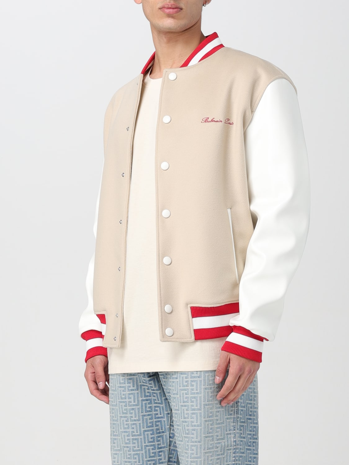 BALMAIN: Jacket men - Yellow Cream | BALMAIN jacket CH1TF610ME53 online ...