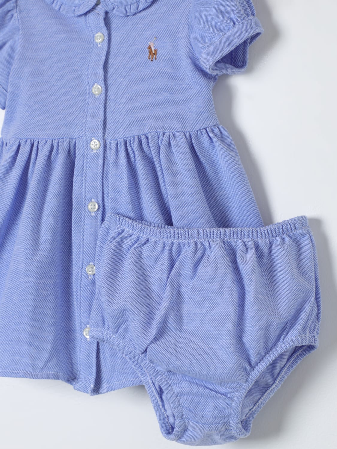 POLO RALPH LAUREN: Robe enfant - Bleu Azur | Robe POLO RALPH LAUREN ...