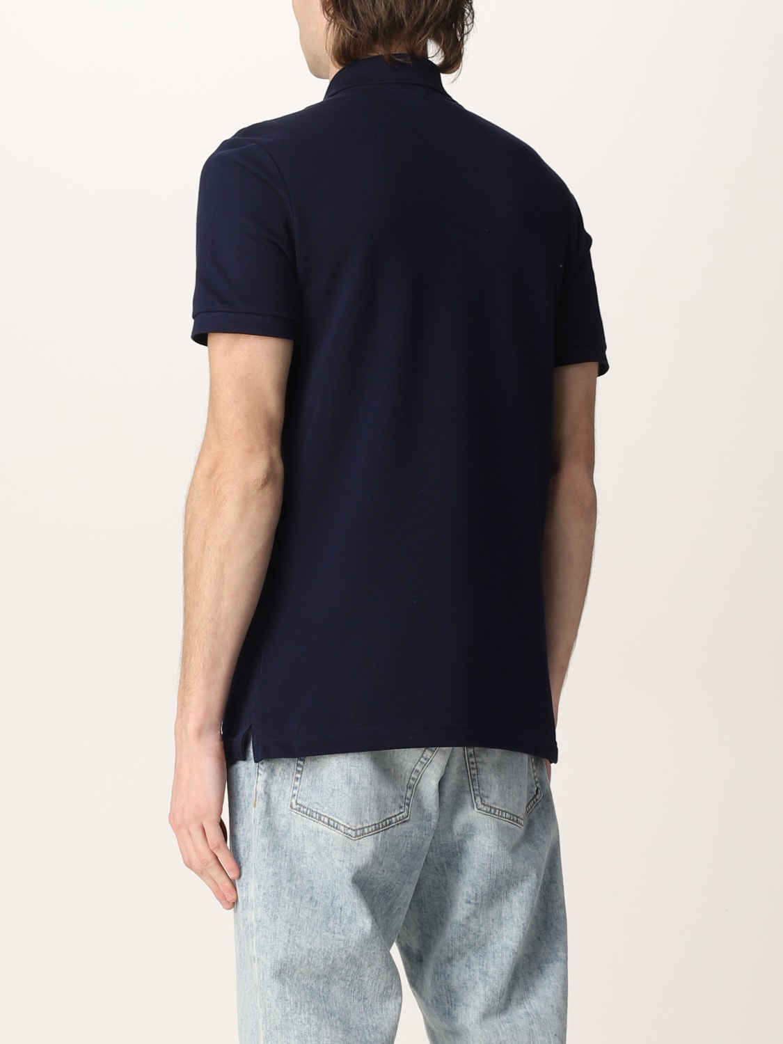 Lacoste Outlet: basic polo shirt with logo - Blue 2 | Lacoste polo shirt PH4012 online at GIGLIO.COM