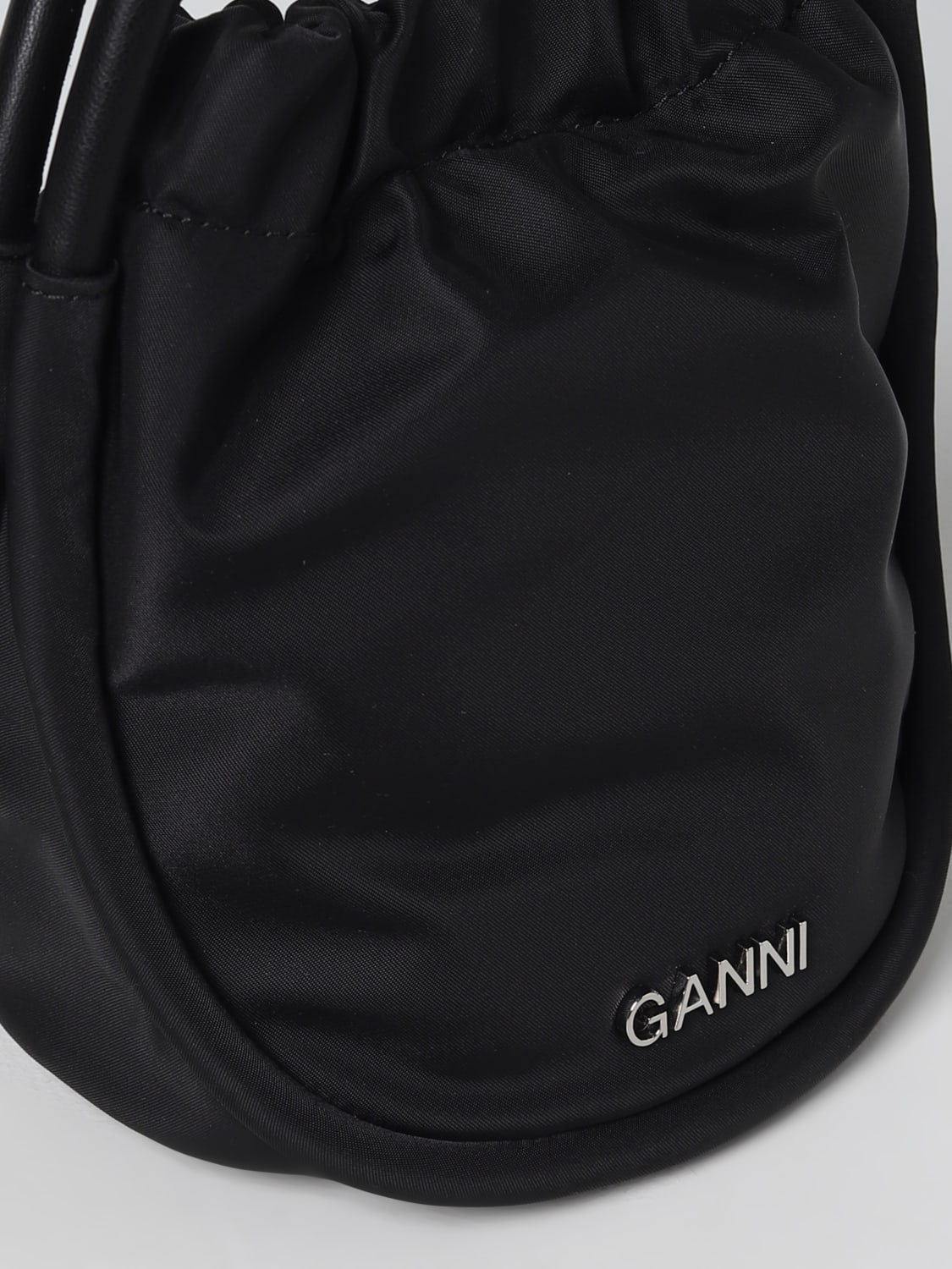 GANNI: bag in recycled nylon - Black | Ganni mini bag A4356 online on ...