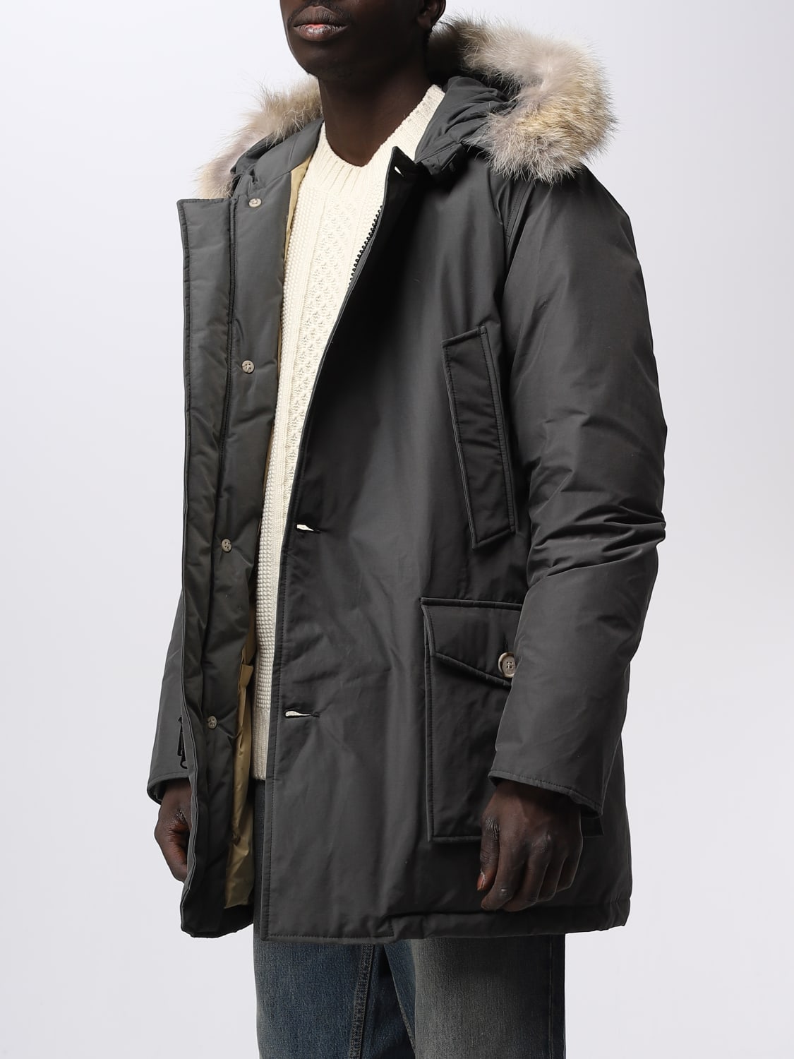 WOOLRICH: jacket for man - Grey | Woolrich jacket CFWOOU0482MRUT0001 ...