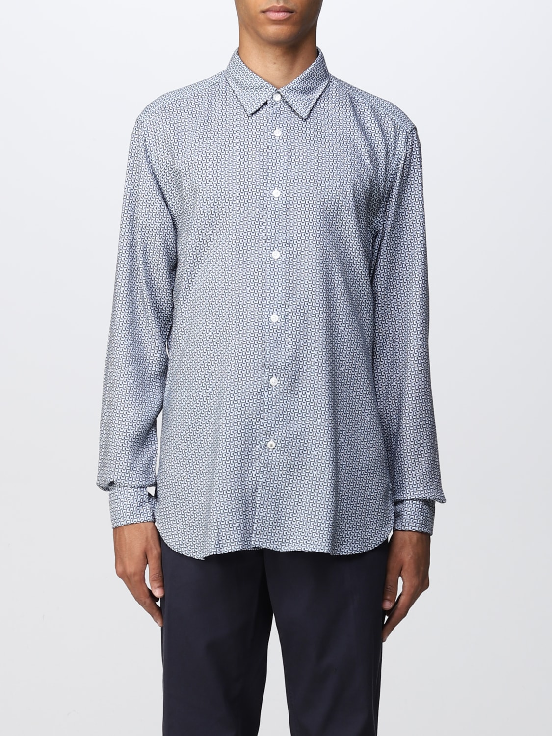 Boss Outlet: shirt for man - Blue | Boss shirt 50477826 online at ...