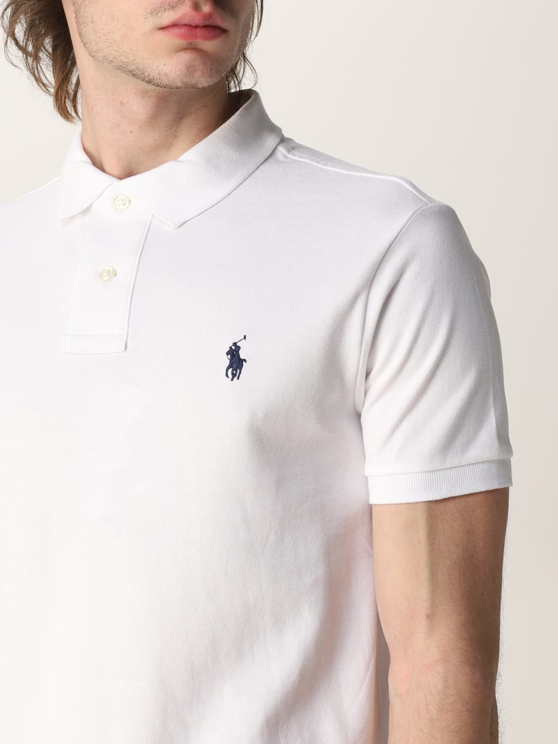 POLO RALPH LAUREN: cotton polo shirt with logo - White | Polo Ralph Lauren polo shirt 710548797 ...