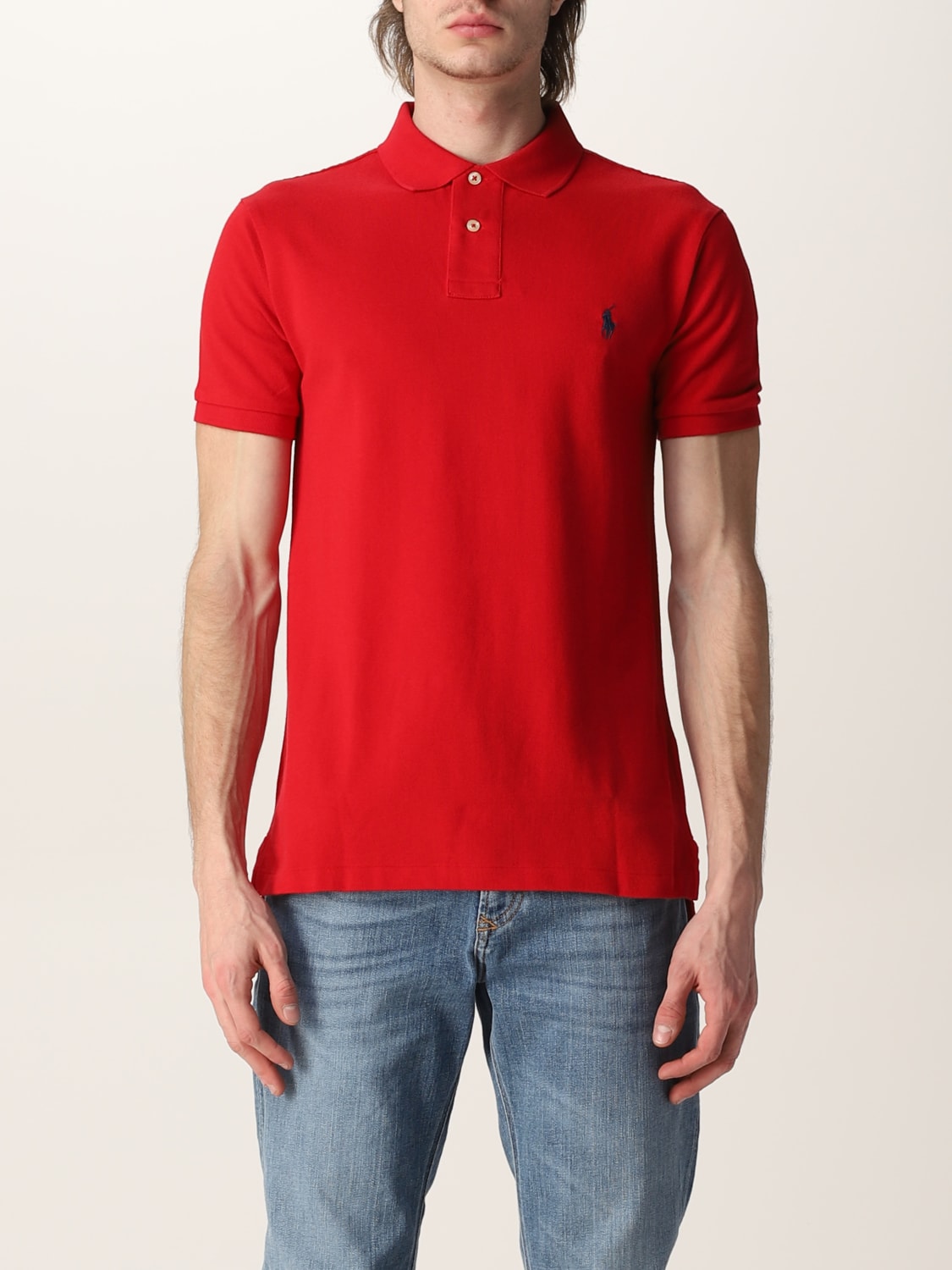 POLO RALPH LAUREN: Polo homme - Rouge | Polo Polo Ralph Lauren 710548797 en ligne sur GIGLIO.COM