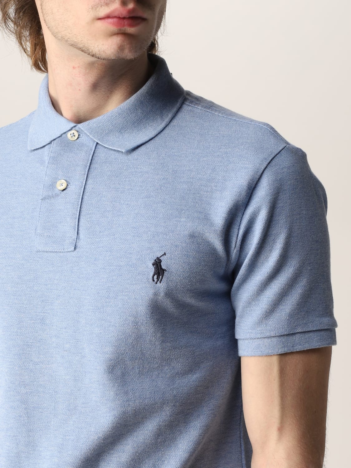 POLO RALPH LAUREN：ポロシャツ メンズ - スカイブルー | GIGLIO.COMオンラインのPolo Ralph Lauren ポロシャツ 710548797