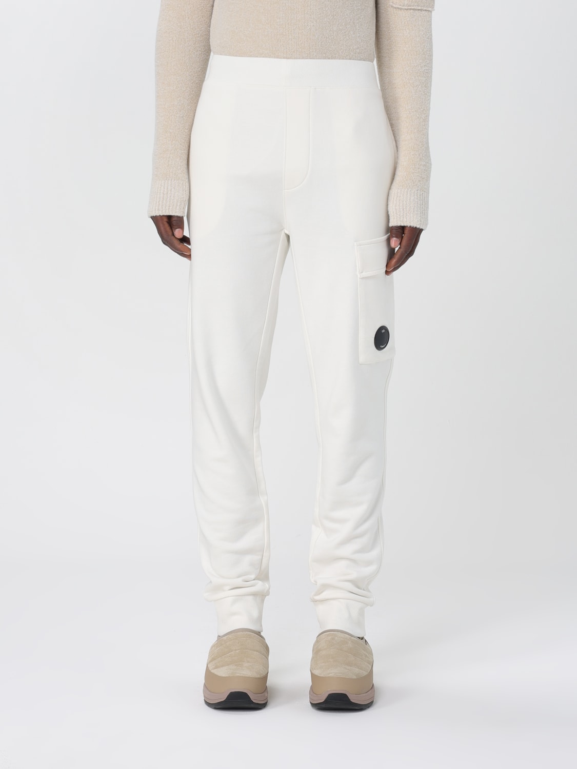 C.P. COMPANY: Pants men - White | C.P. Company pants 15CMSP017A005086W ...