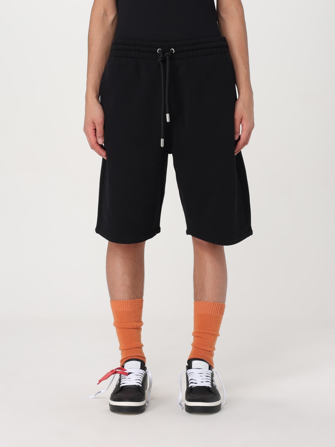 OFF-WHITE: Short men - Black | Off-White shorts OMCI013S24FLE001 online ...