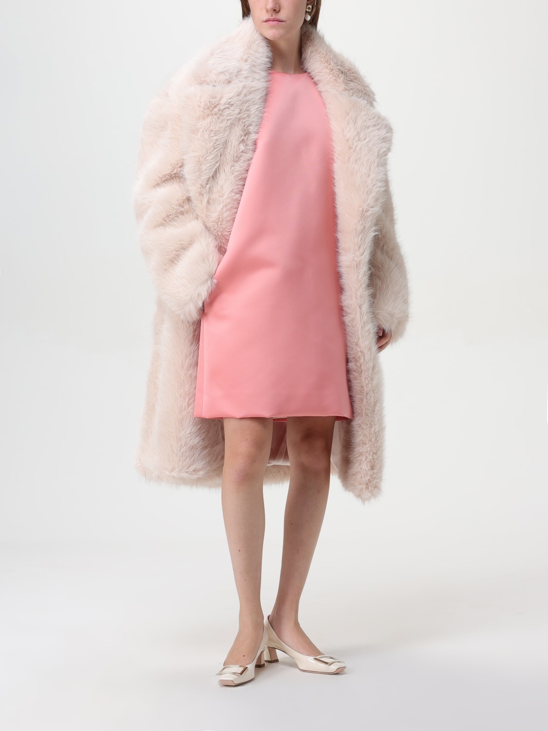 SPORTMAX: Coat woman - Pink | Sportmax fur coats SPORTMAX: Coat woman - Pink | Sportmax fur coats