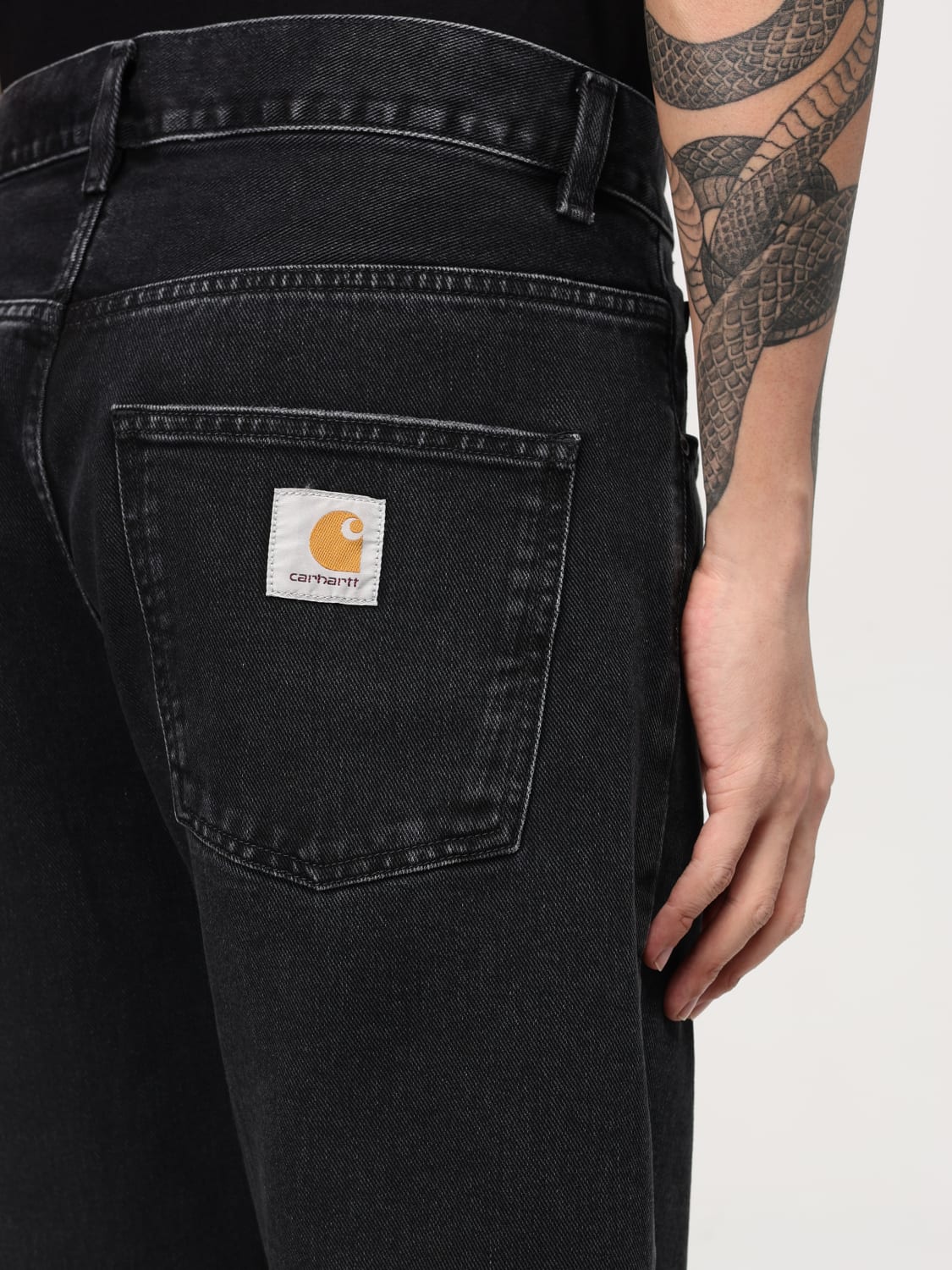 CARHARTT WIP: 5-pocket baggy jeans - Black | Carhartt Wip pants I029208 ...
