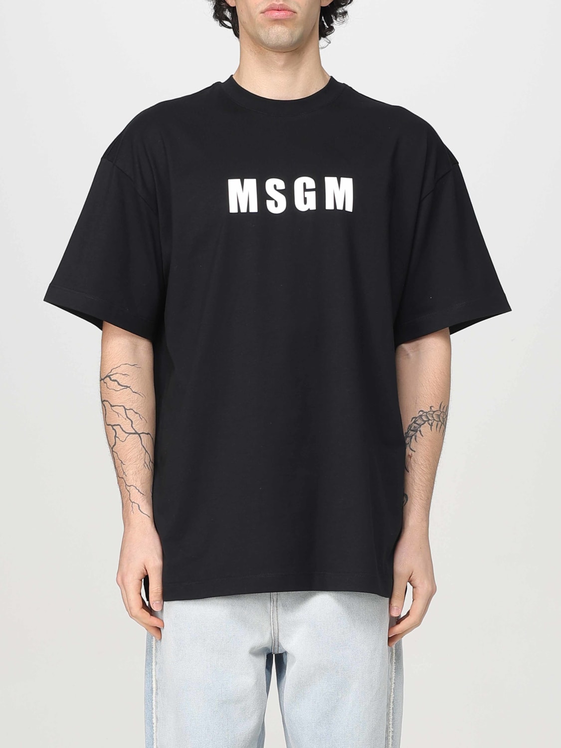 MSGMアウトレット：Tシャツ メンズ - ブラック | GIGLIO.COMオンラインのMSGM Tシャツ 3840MM109257002