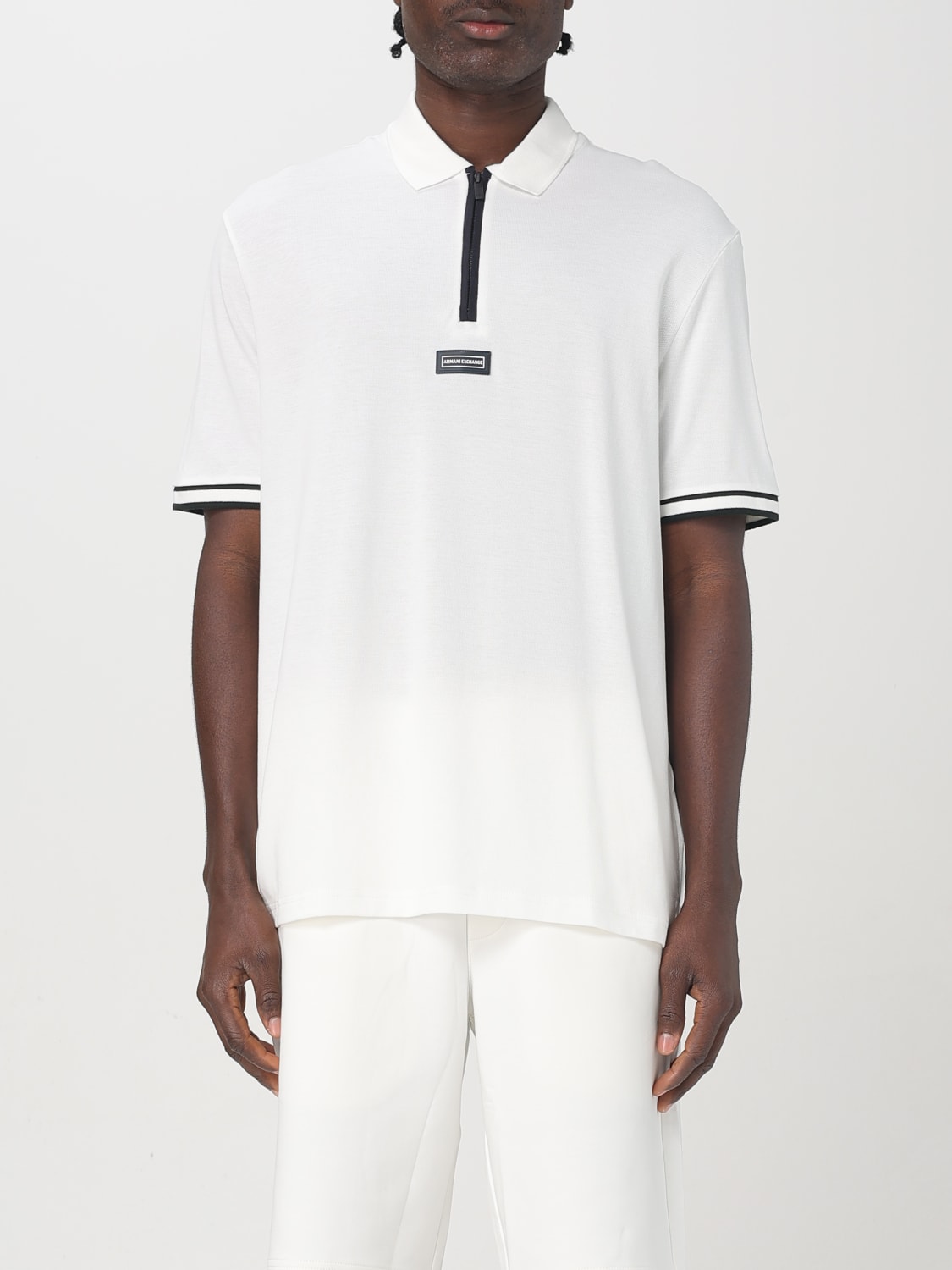 ARMANI EXCHANGE: Polo shirt men - White | Armani Exchange polo shirt ...