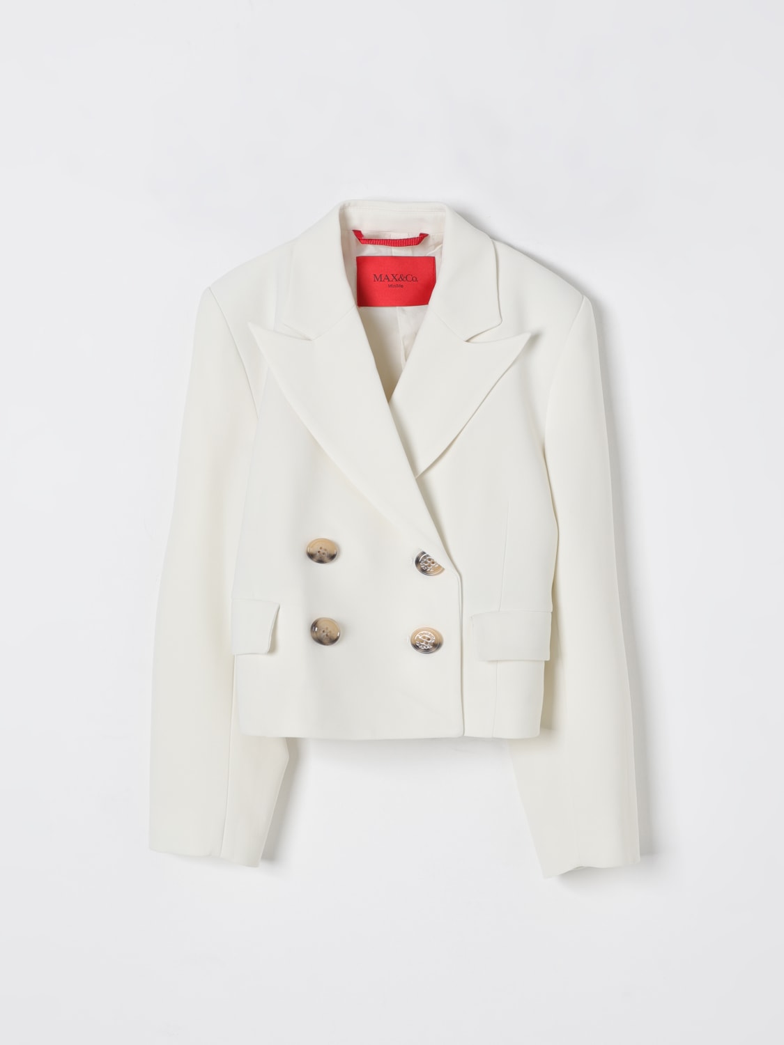 MAX&CO. KID: double-breasted blazer - Yellow Cream | Max&Co. Kid blazer MX0135MX081 online at ...