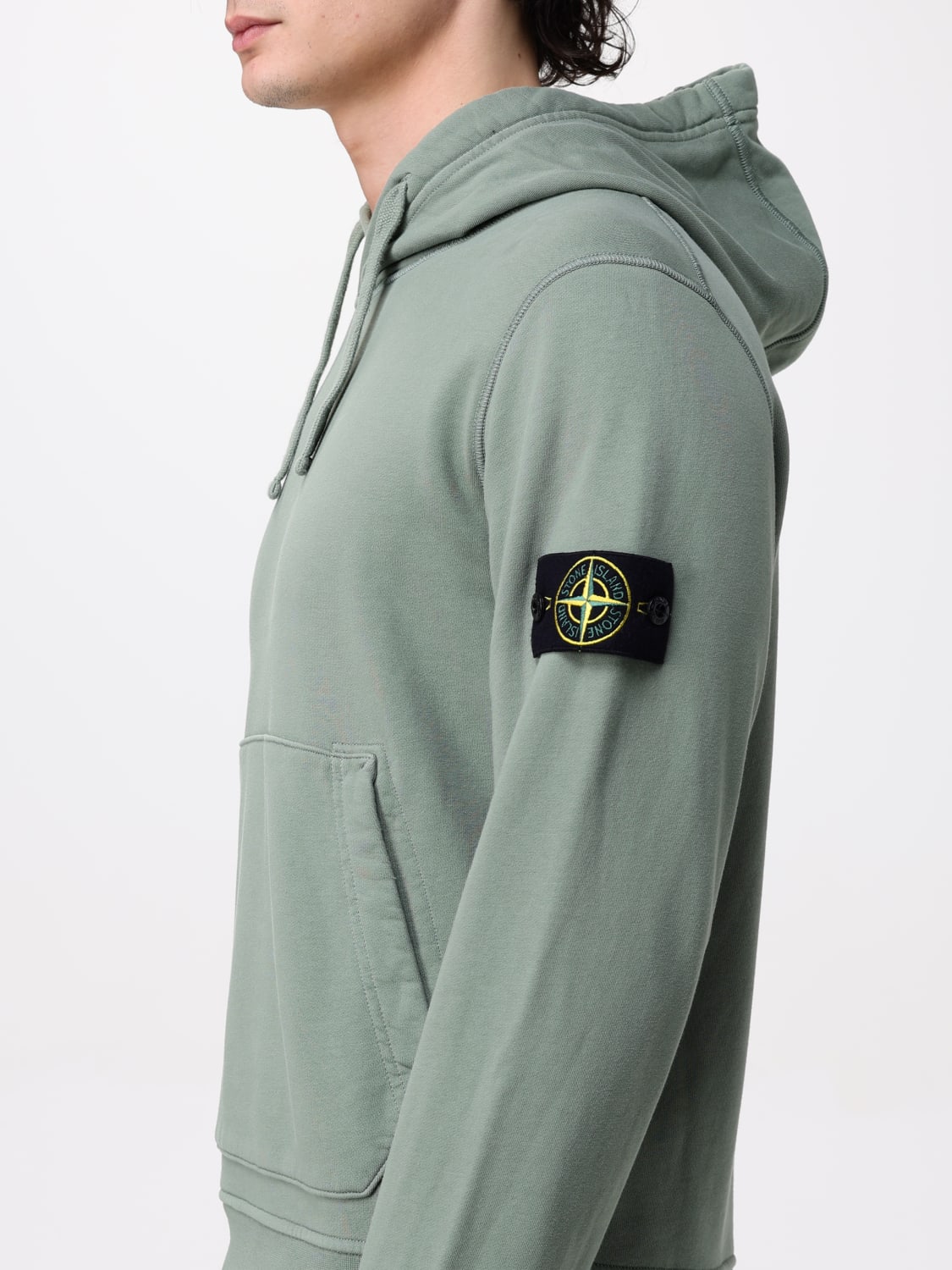 STONE ISLAND: Sweatshirt men - Green | Stone Island sweatshirt 6100045S0051 online at GIGLIO.COM