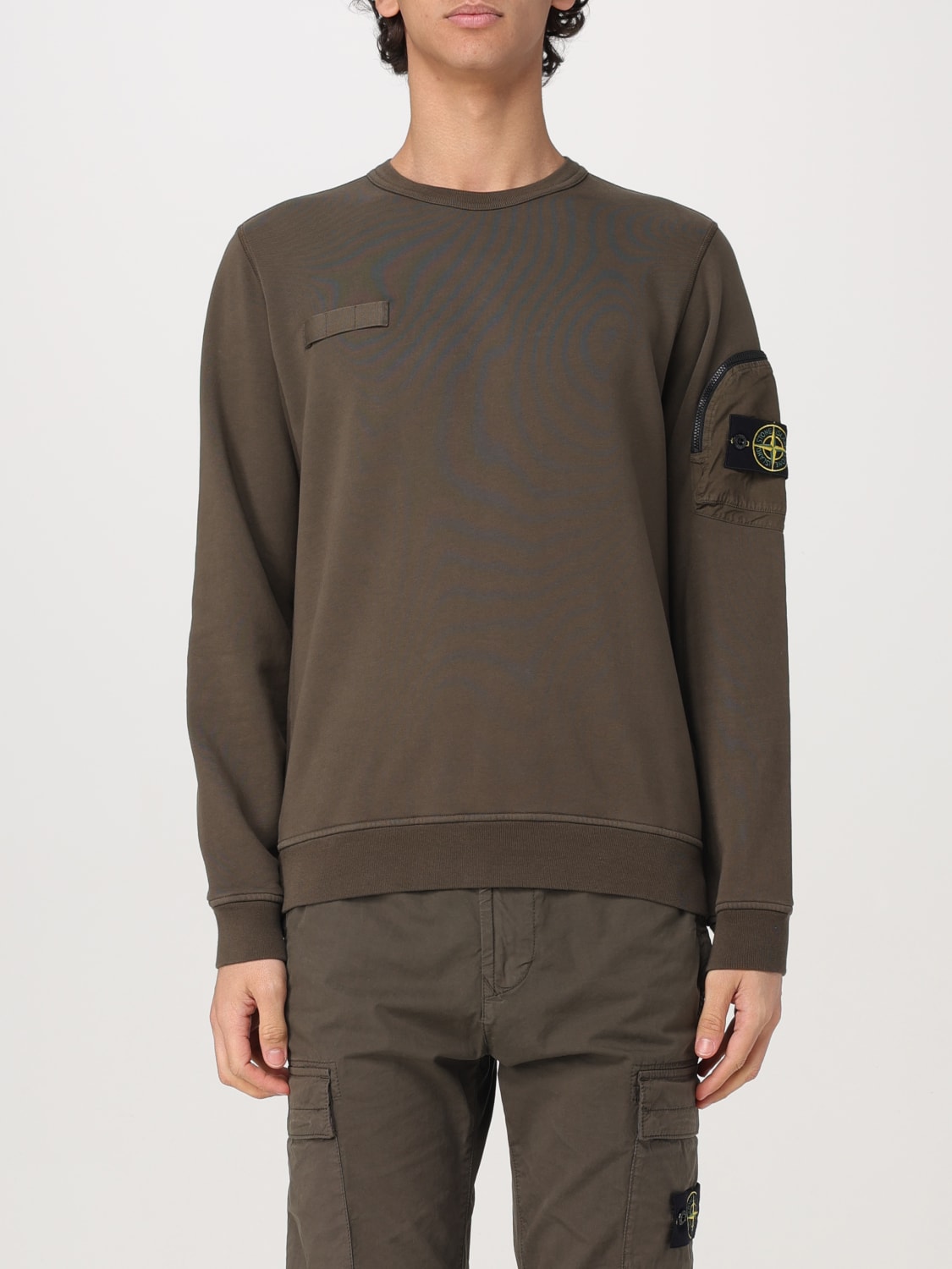 STONE ISLAND: Sweatshirt men - Green | Stone Island sweatshirt 6100003S0123 online at GIGLIO.COM