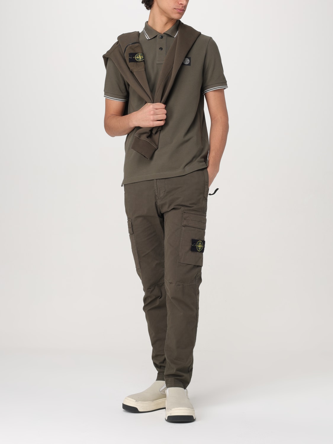 STONE ISLAND: Sweatshirt men - Green | Stone Island sweatshirt 6100003S0123 online at GIGLIO.COM