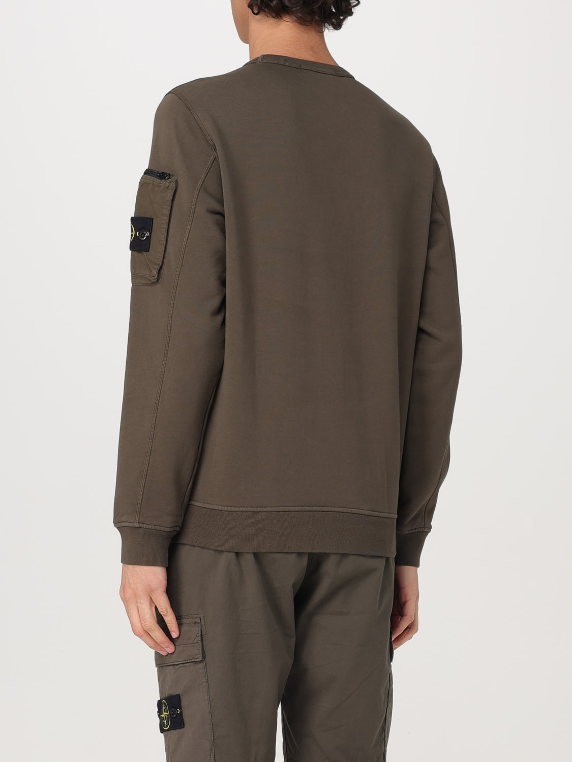STONE ISLAND: Sweatshirt men - Green | Stone Island sweatshirt 6100003S0123 online at GIGLIO.COM