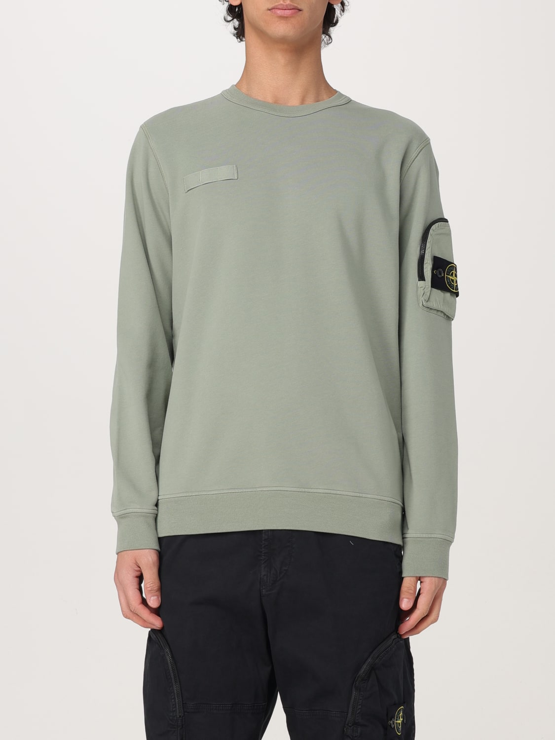 STONE ISLAND: Sweatshirt men - Sage | Stone Island sweatshirt 6100003S0123 online at GIGLIO.COM