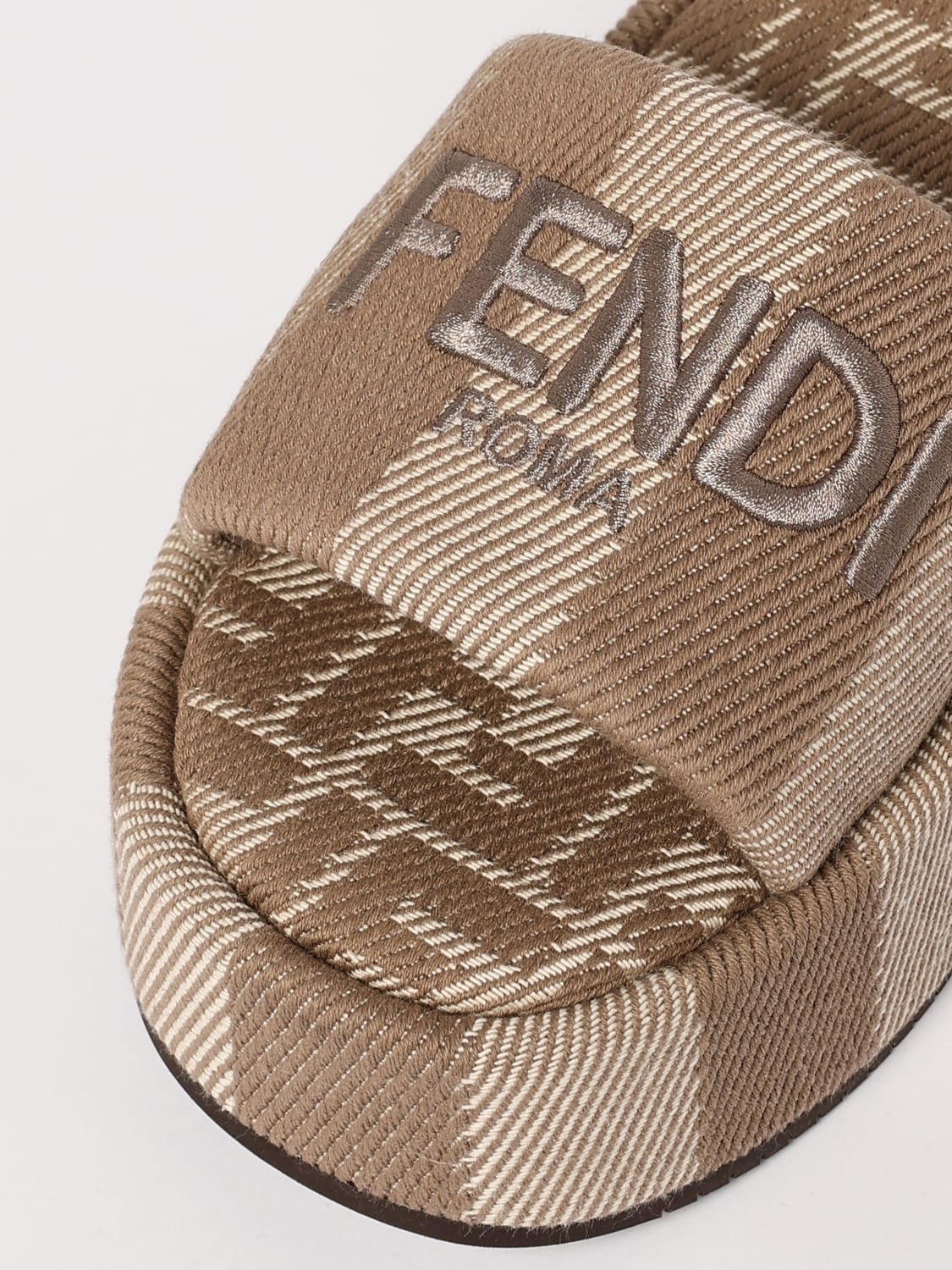 FENDI: Shoes woman - Dove Grey | Fendi heeled sandal 8R8515ASB5 online ...