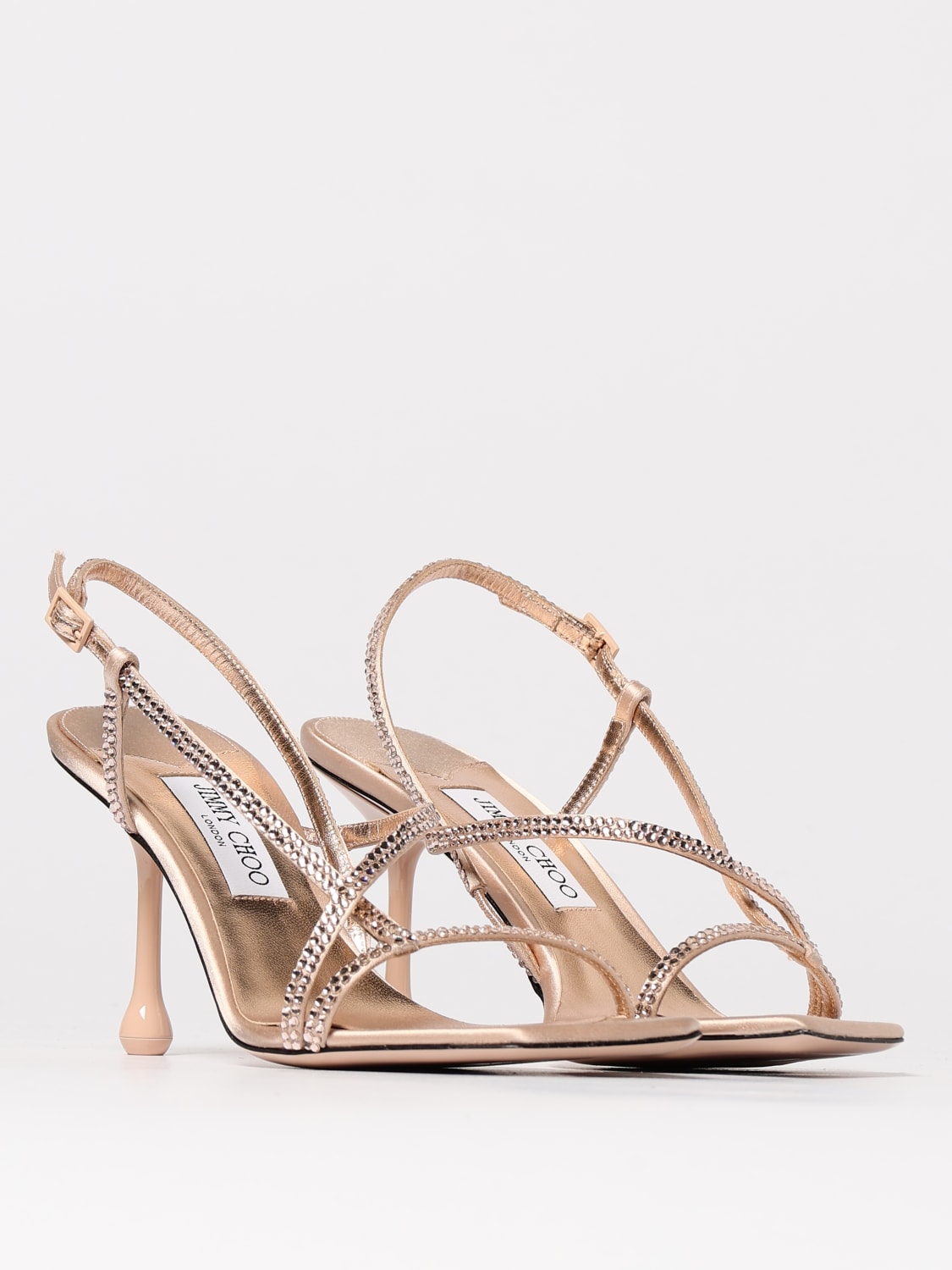 JIMMY CHOO: Shoes woman - Blush Pink | Jimmy Choo heeled sandals ...
