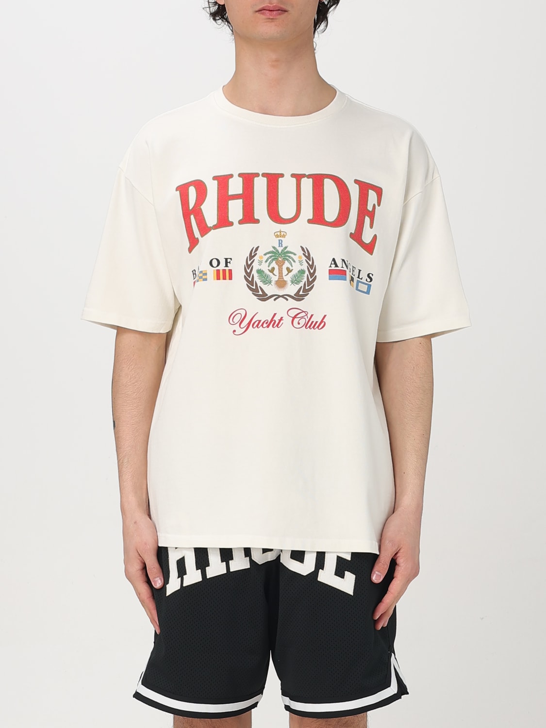RHUDE: T-shirt men - White | Rhude t-shirt RHPS25TT01012 online at ...
