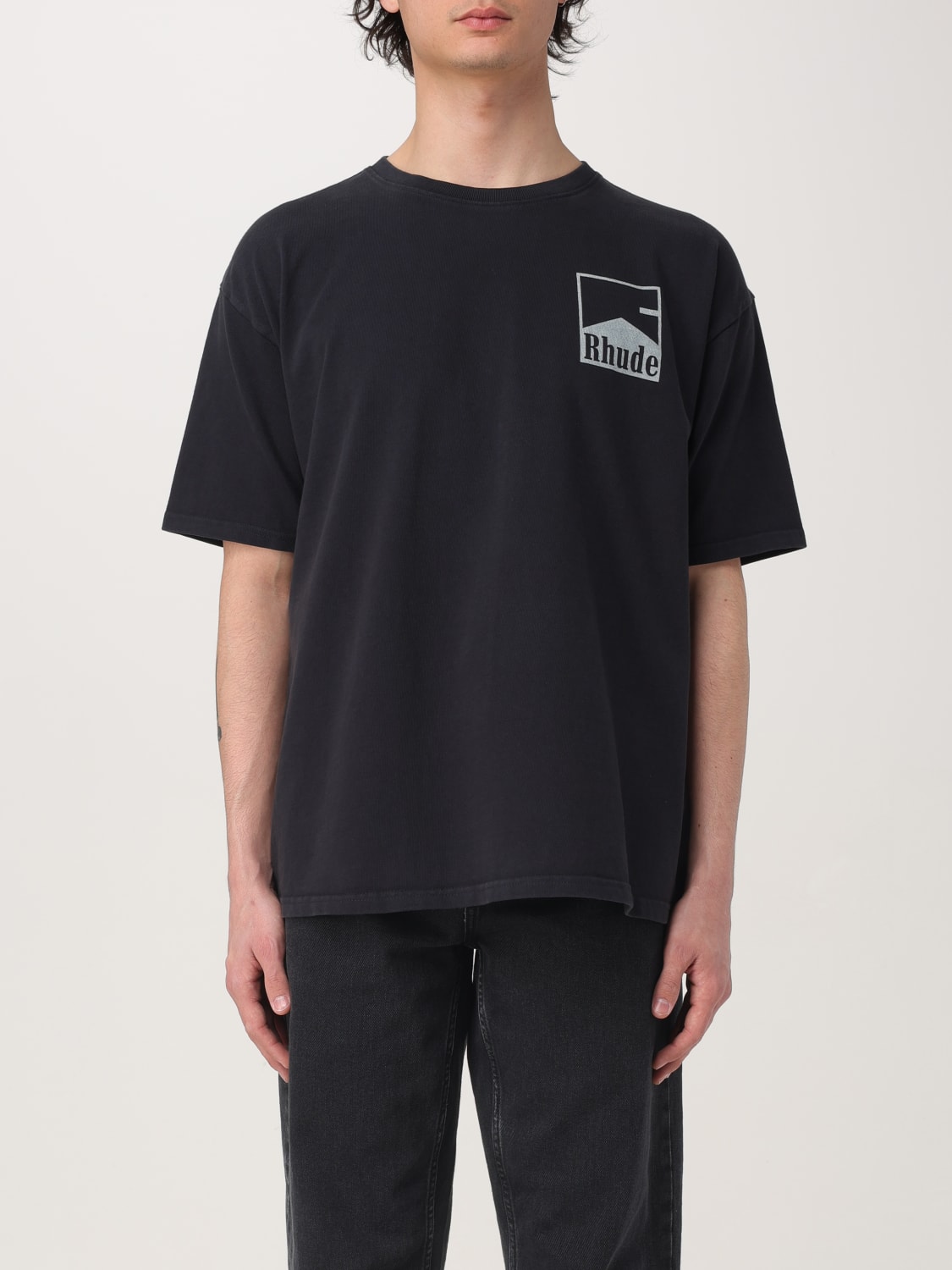 RHUDE: T-shirt men - Black | Rhude t-shirt RHPS25TT02012 online at ...