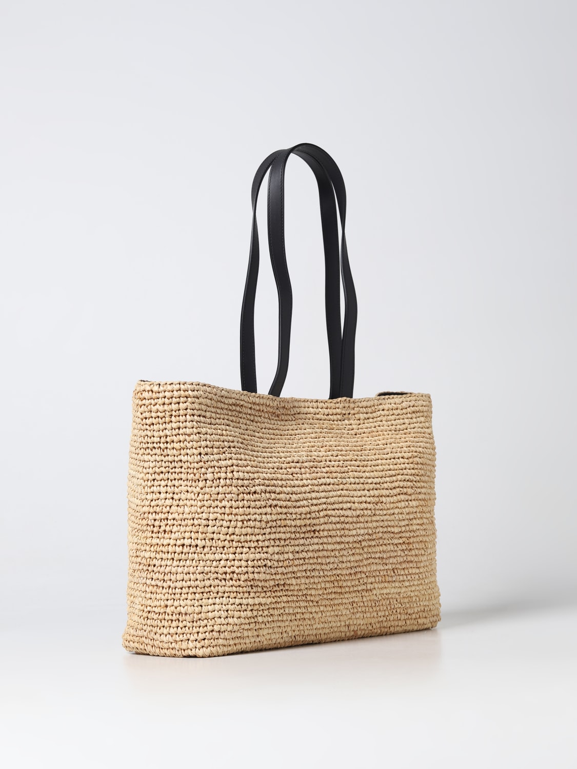 Kenzo Outlet: Borsa in rafia - Nero 1 | Borse Tote Kenzo FD52SA561F02 ...