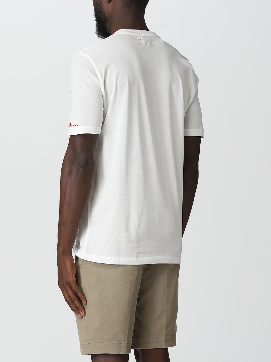 Kiton Outlet: T-shirt men - White | Kiton t-shirt UK1165E23 online at ...