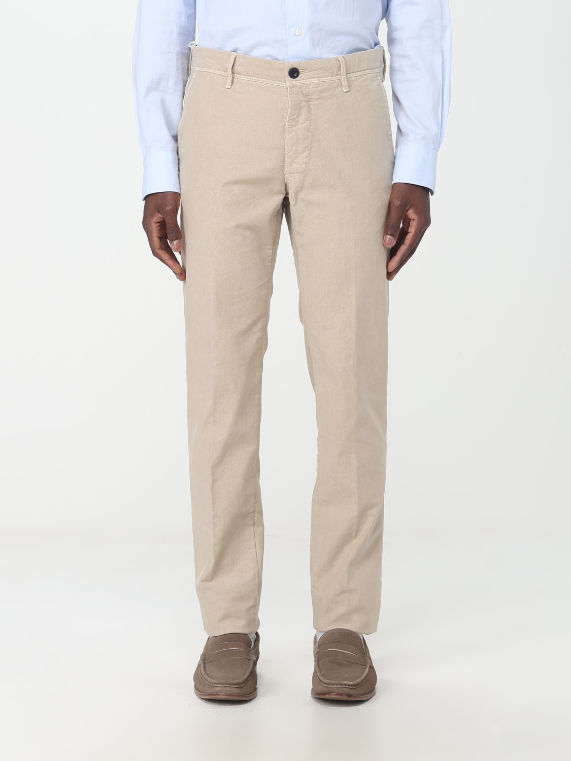 INCOTEX: Pants men - Coffee | Incotex pants 17S1004611D online at GIGLIO.COM