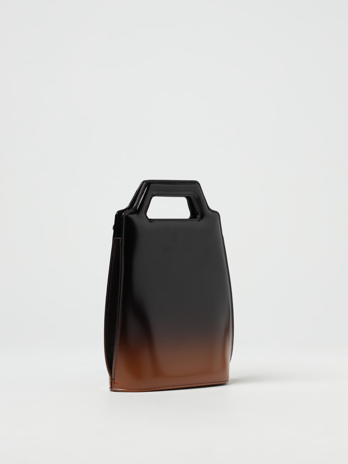 Ferragamo Outlet: Wanda bag in smoked brushed leather - Leather ...