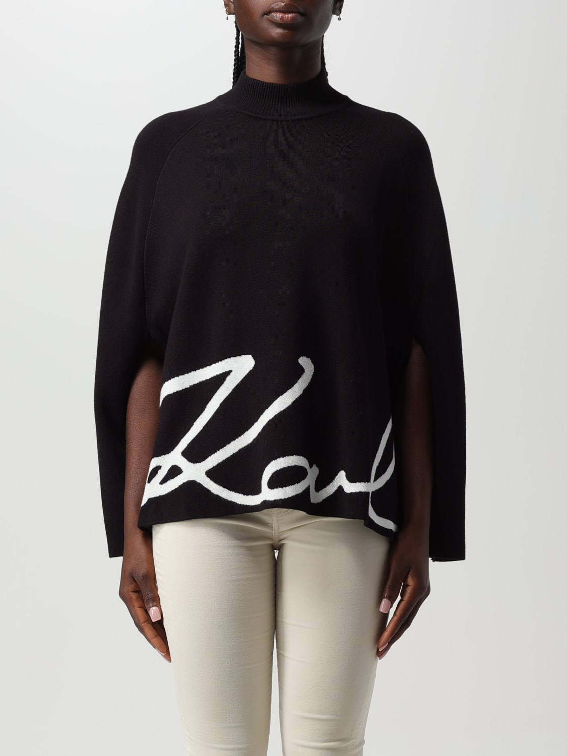 Karl Lagerfeld Outlet: Mantella donna - Nero | Maglia Karl Lagerfeld ...