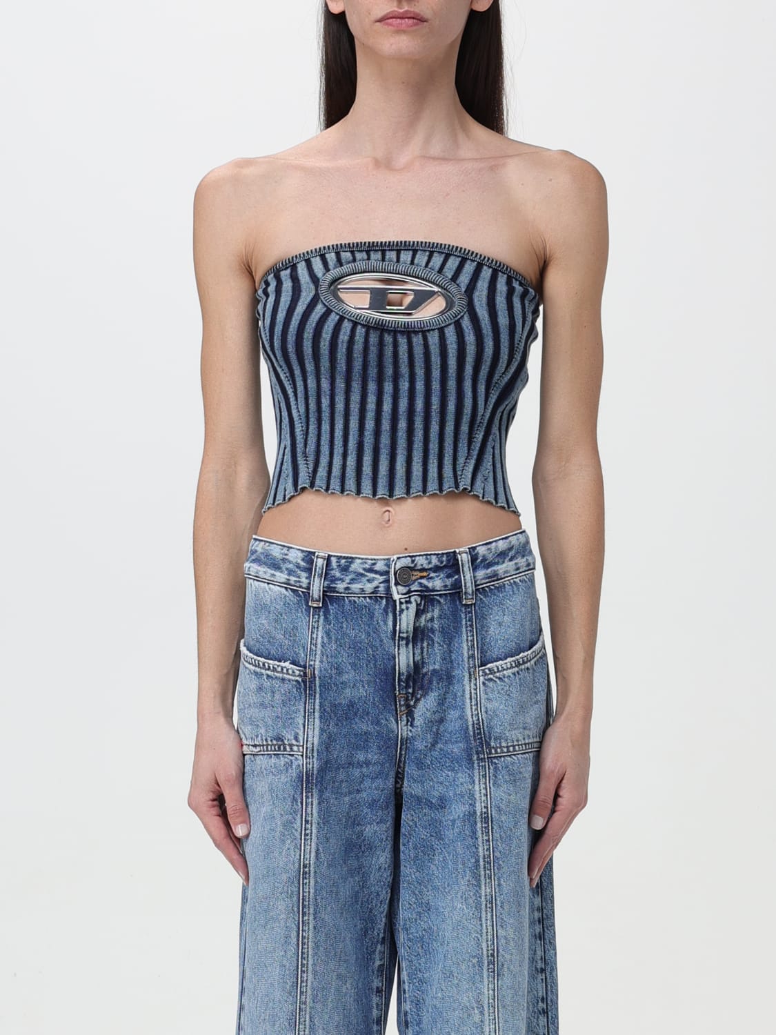 DIESEL: Top e bluse donna - Blue | Top E Bluse Diesel A057700HEAS ...