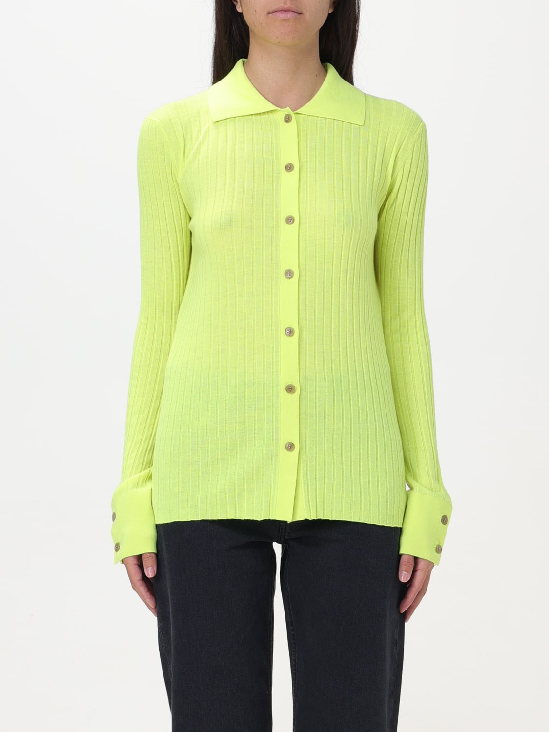 LISA YANG: Cardigan woman - Yellow | Lisa Yang sweater 2023213 online ...