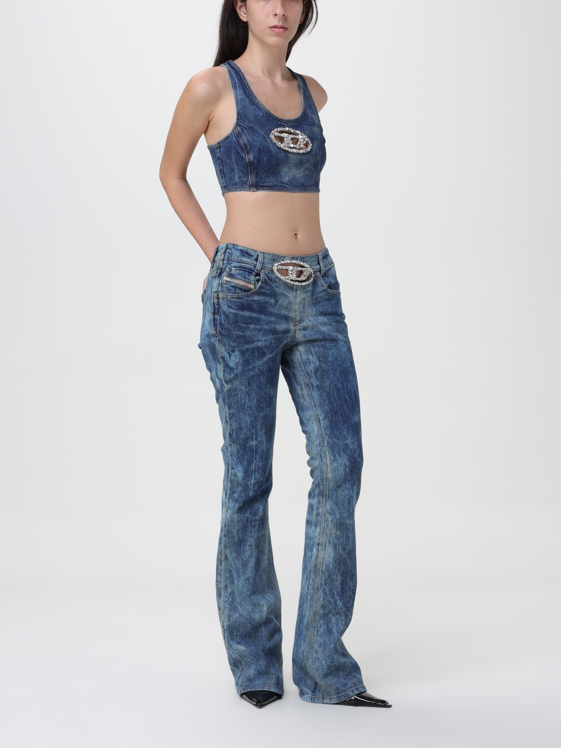DIESEL: Top woman - Blue | Diesel top A138210PGAL online at GIGLIO.COM