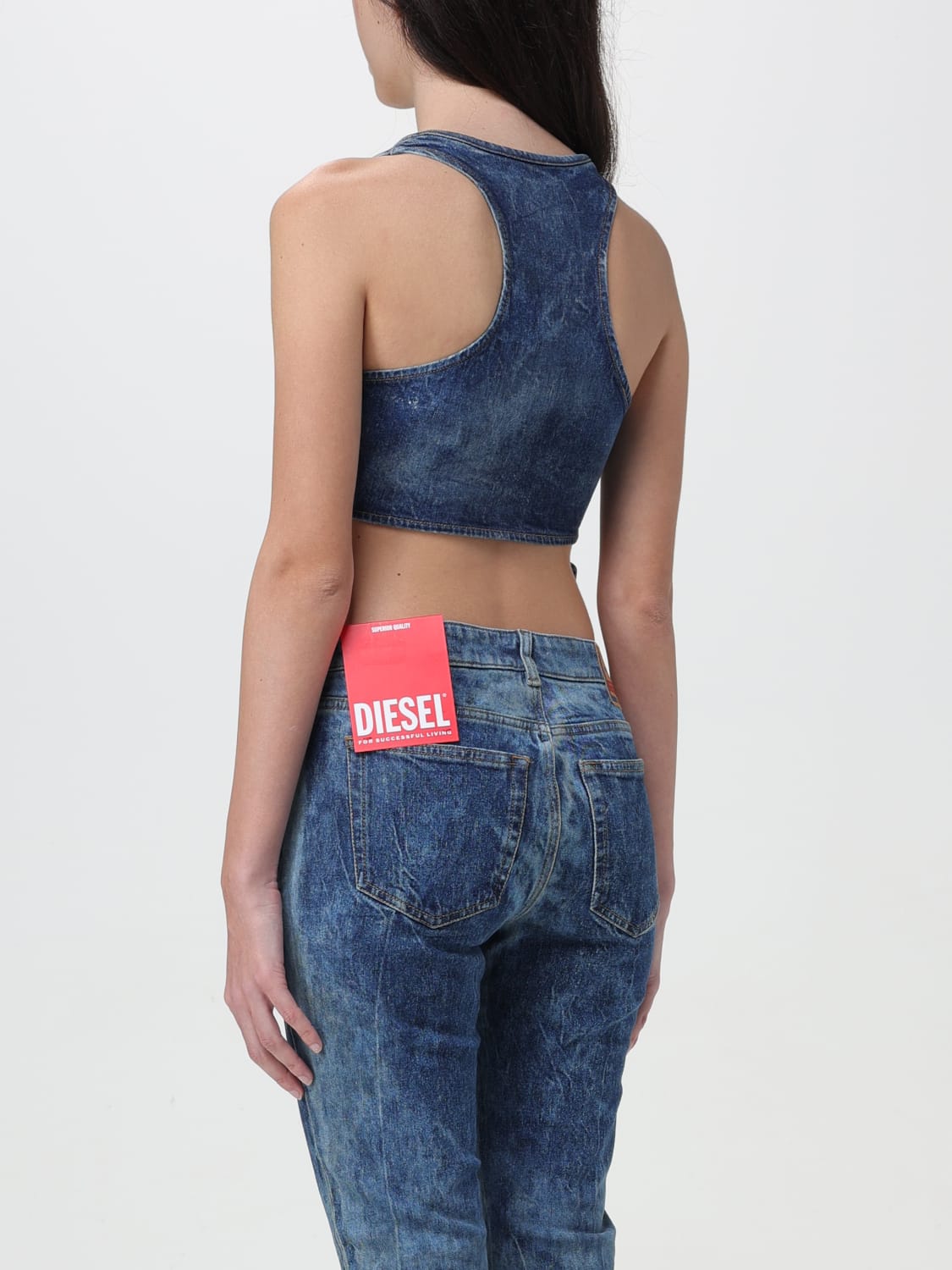 DIESEL: Top woman - Blue | Diesel top A138210PGAL online at GIGLIO.COM