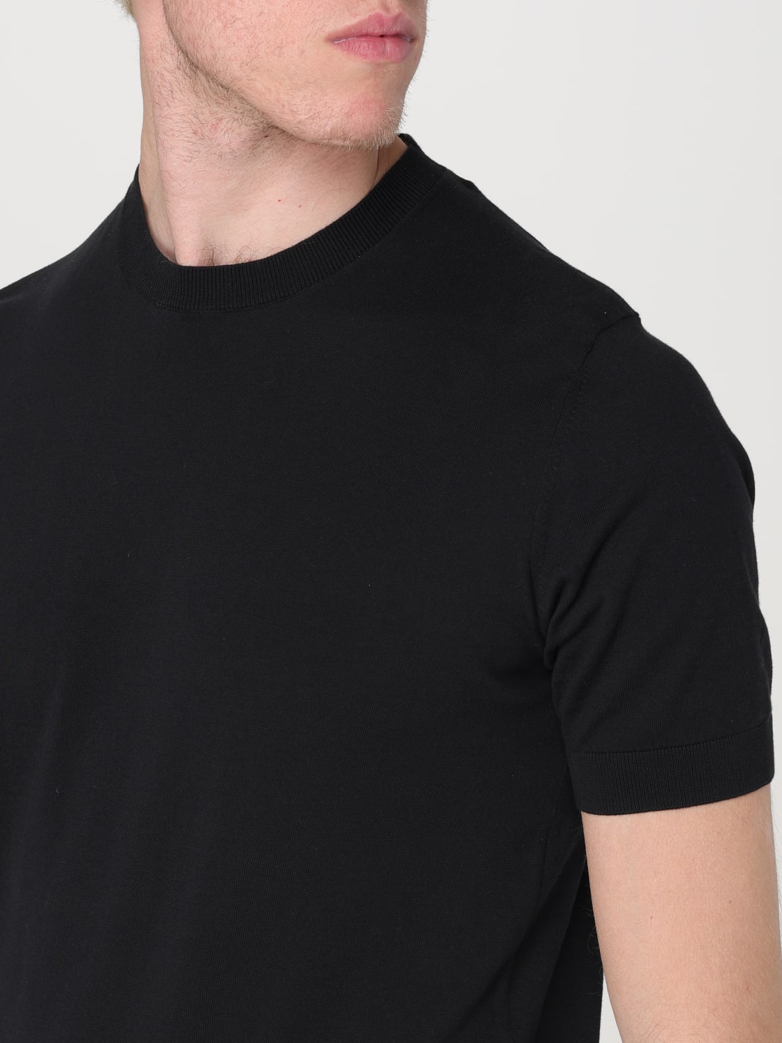 Paolo Pecora Outlet: T-shirt men - Black | Paolo Pecora t-shirt ...