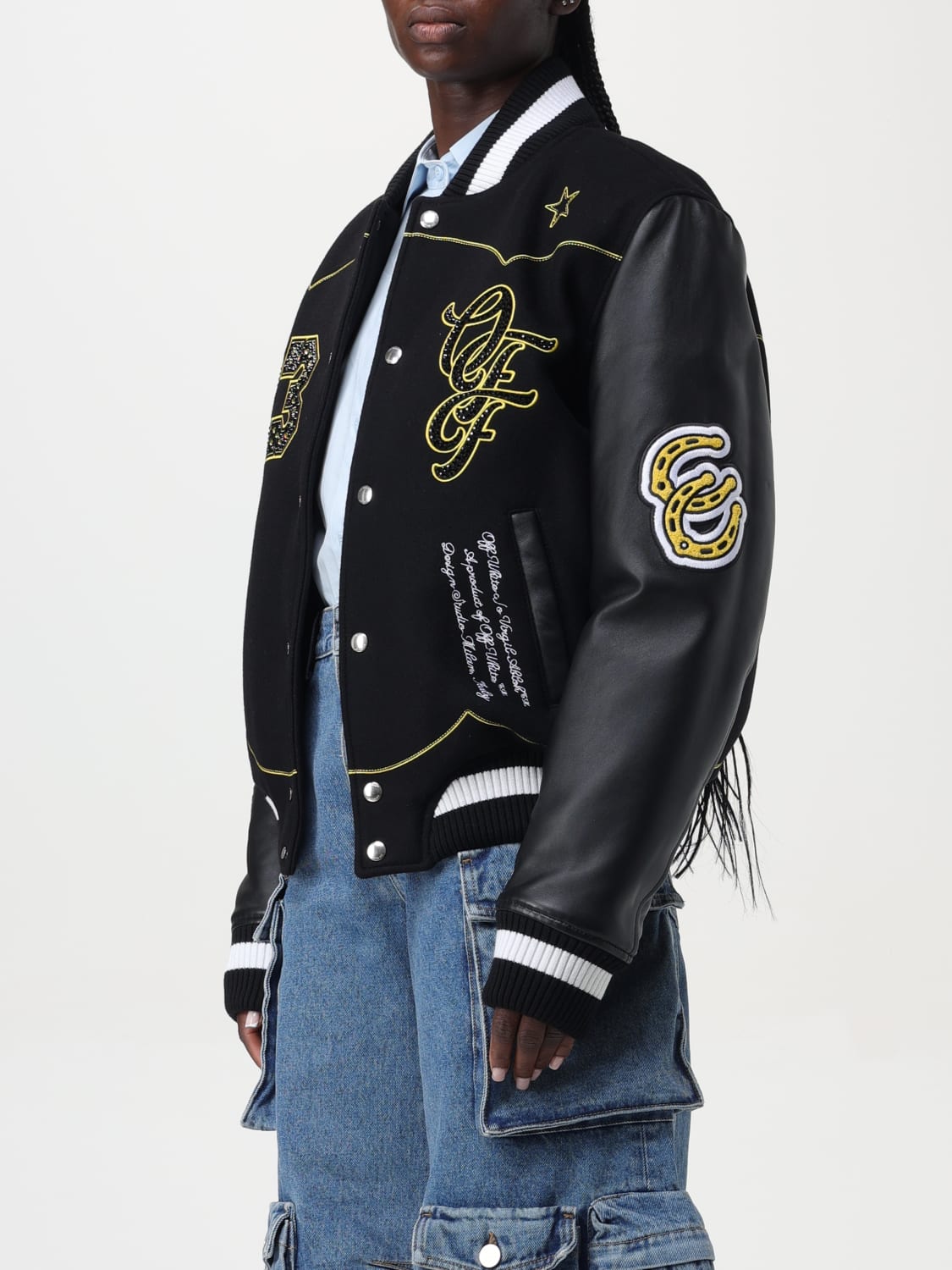 Off-White Outlet: Jacket woman - Black | Off-White jacket ...