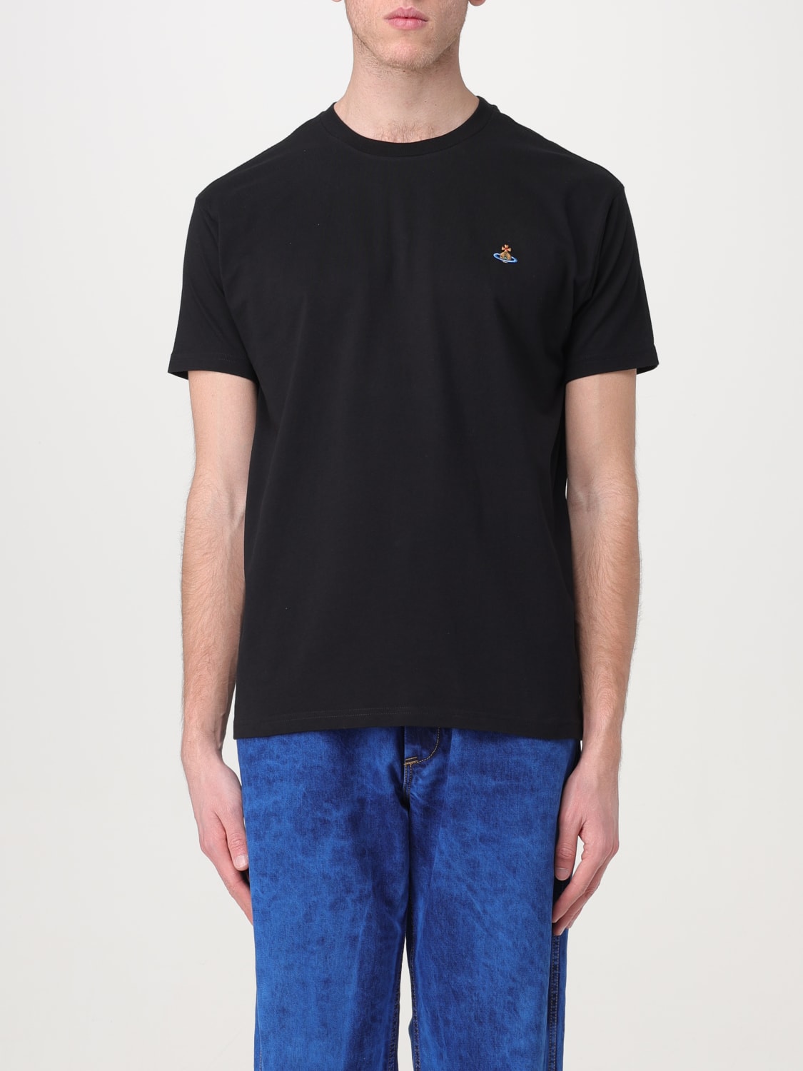 VIVIENNE WESTWOOD: T-shirt men - Black | Vivienne Westwood t-shirt 3G010013J001M online at ...