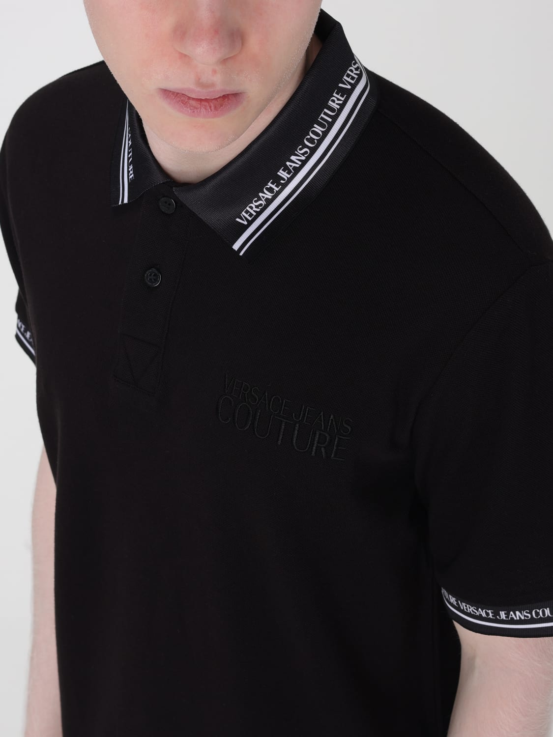 Versace Jeans Couture Outlet Polo Shirt Men Black Versace Jeans