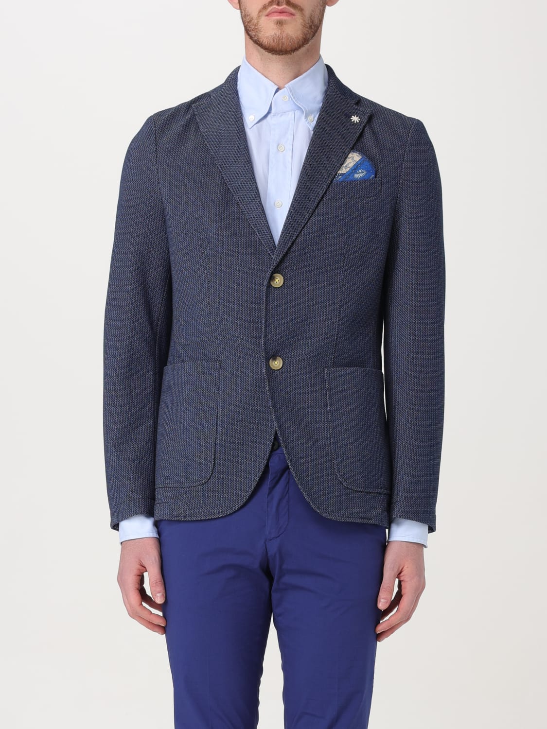 MANUEL RITZ: Blazer men - Blue | Manuel Ritz blazer 3632G2900M243379 ...