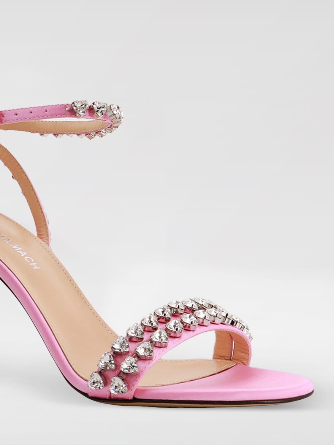 MACH&MACH: Shoes woman - Pink | Mach&Mach heeled sandals R24S0470CRP ...