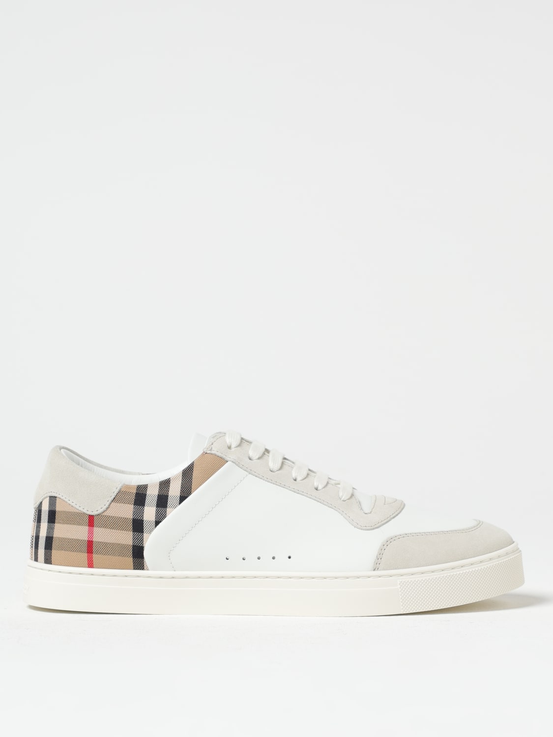 BURBERRY: Sneakers men - White | Burberry sneakers 8069089 online at GIGLIO.COM