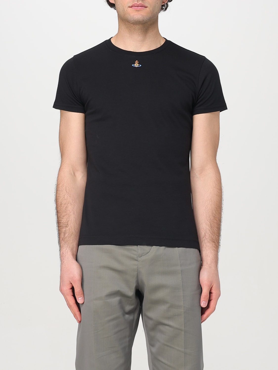 VIVIENNE WESTWOOD: T-shirt men - Black | Vivienne Westwood t-shirt 3G010017J001M online at ...