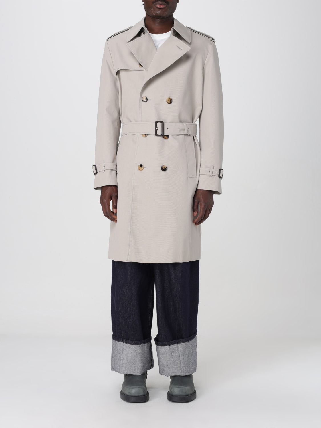BURBERRY: Trench coat men - Black | Burberry jacket 8101309 online at GIGLIO.COM