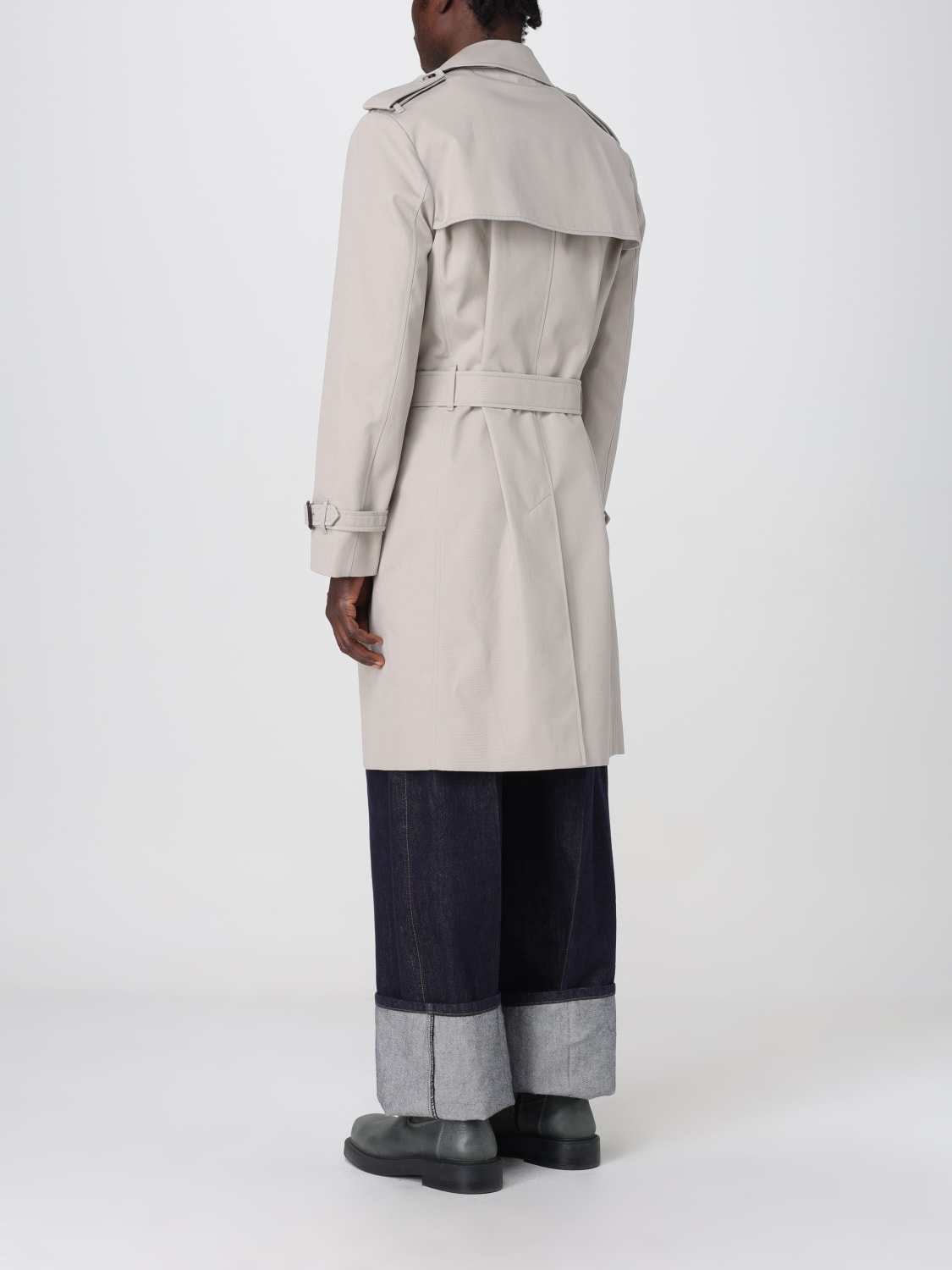 BURBERRY: Trench coat men - Black | Burberry jacket 8101309 online at GIGLIO.COM