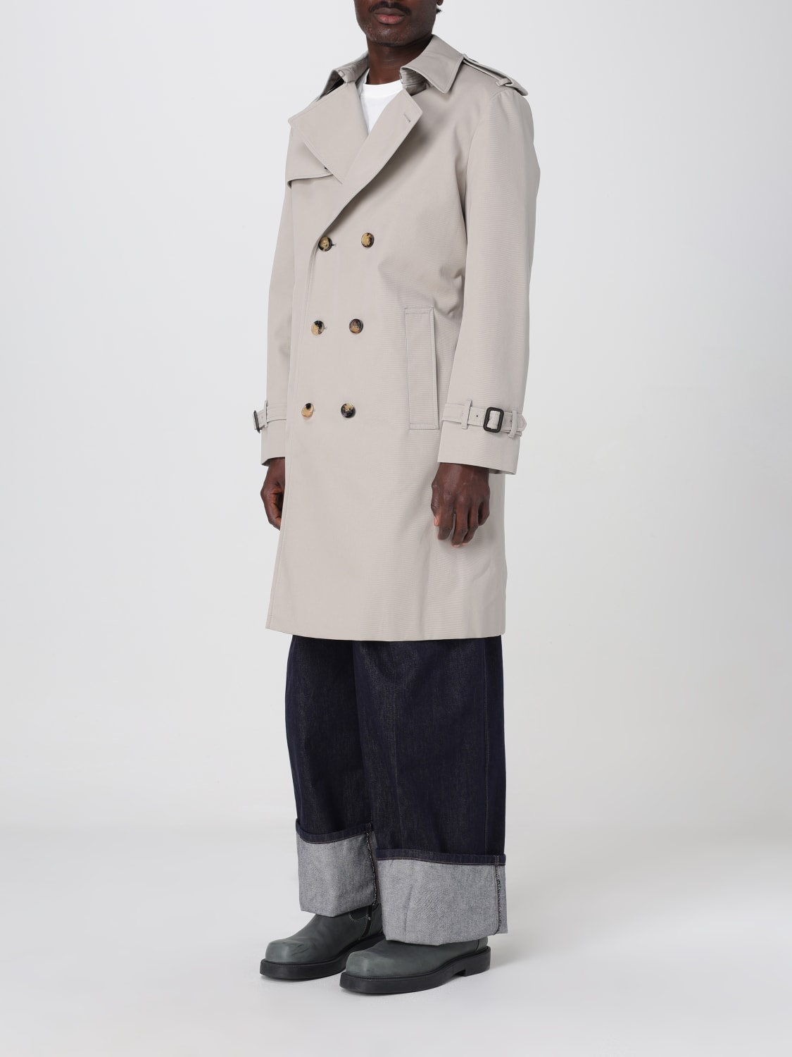 BURBERRY: Trench coat men - Black | Burberry jacket 8101309 online at GIGLIO.COM