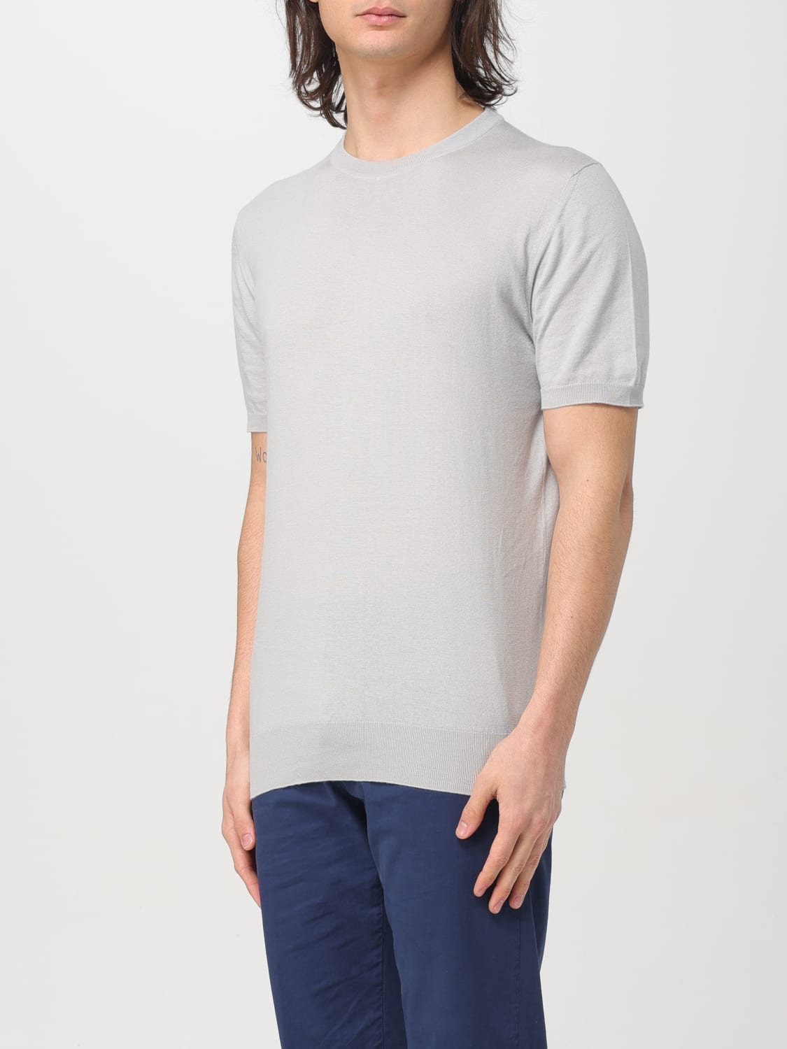 KITON: T-shirt men - Grey | Kiton t-shirt UMKXX37K315 online at GIGLIO.COM