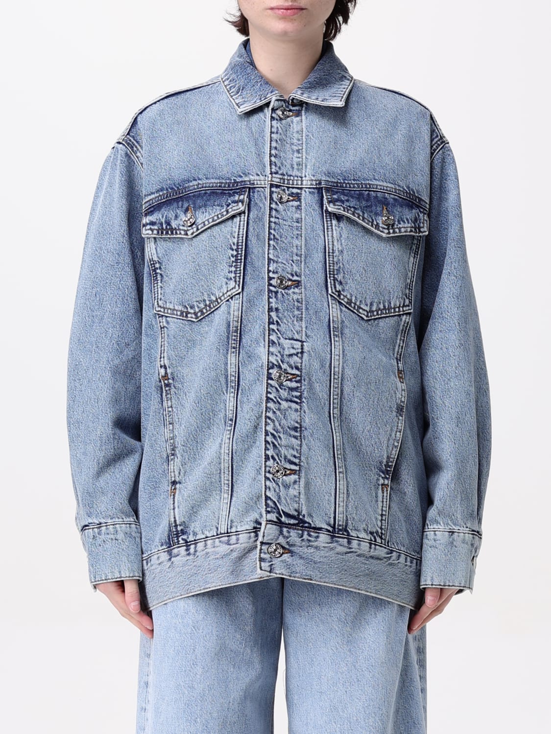 FRAME: Jacket woman - Denim | Frame jacket WP25DJA001 online at GIGLIO.COM